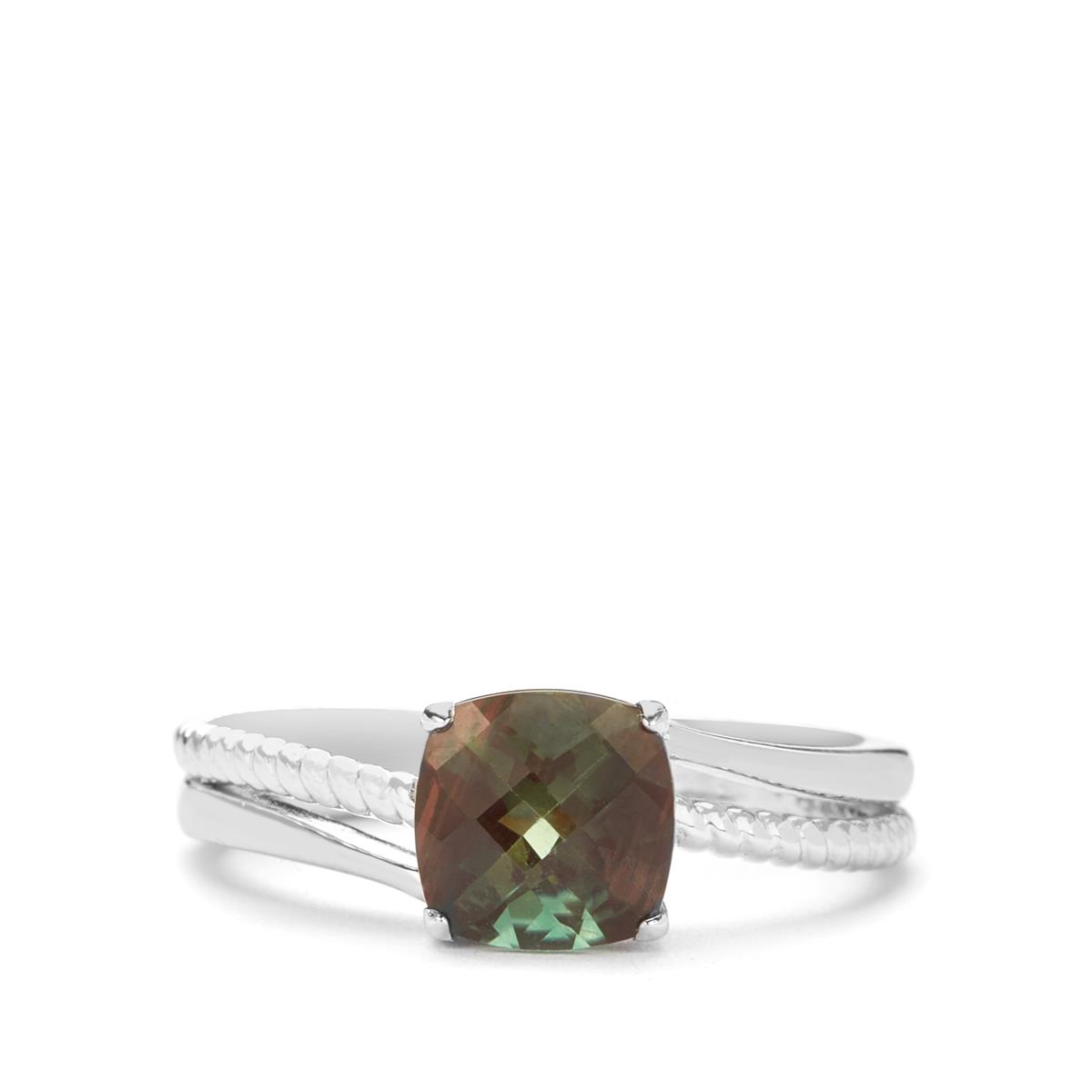 Green Andesine Ring in Sterling Silver 1.38cts | Gemporia