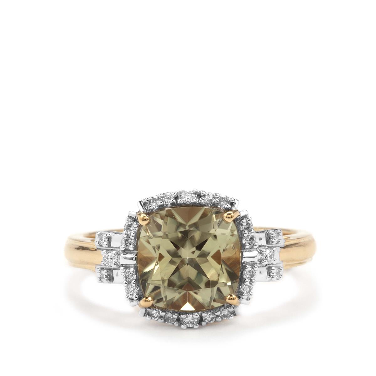 Csarite® Ring with Diamond in 18K Gold 2.65cts | Gemporia