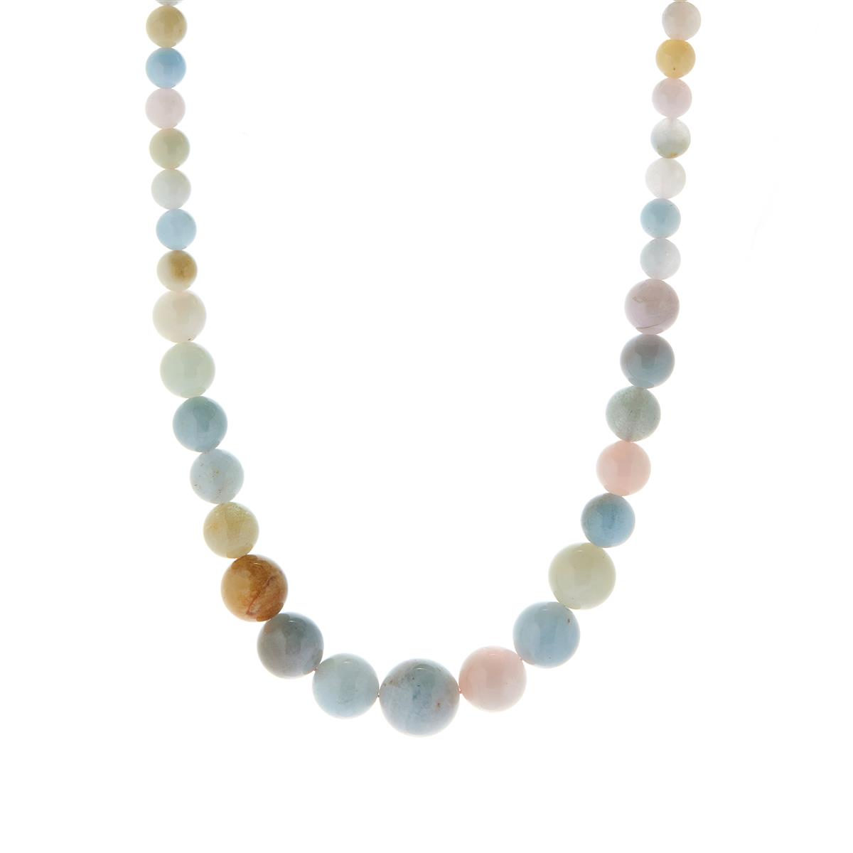 Multi-Colour Beryl Graduated Necklace in Sterling Silver 183.60cts ...