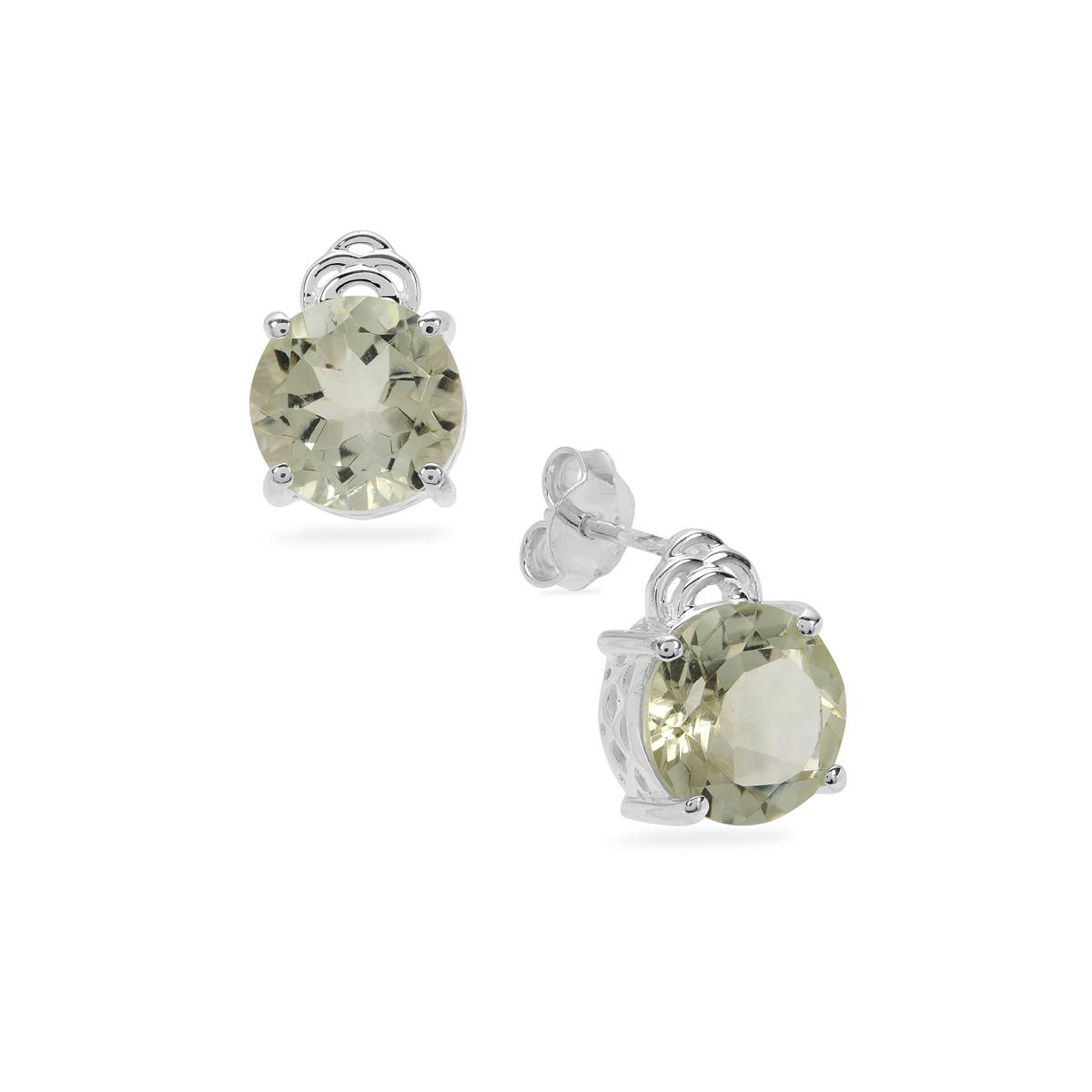 Prasiolite Earrings in Sterling Silver 8cts | Gemporia