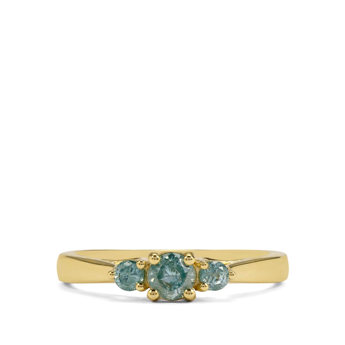 Ice Blue Diamond Ring in 9K Gold 0.50cts | Gemporia