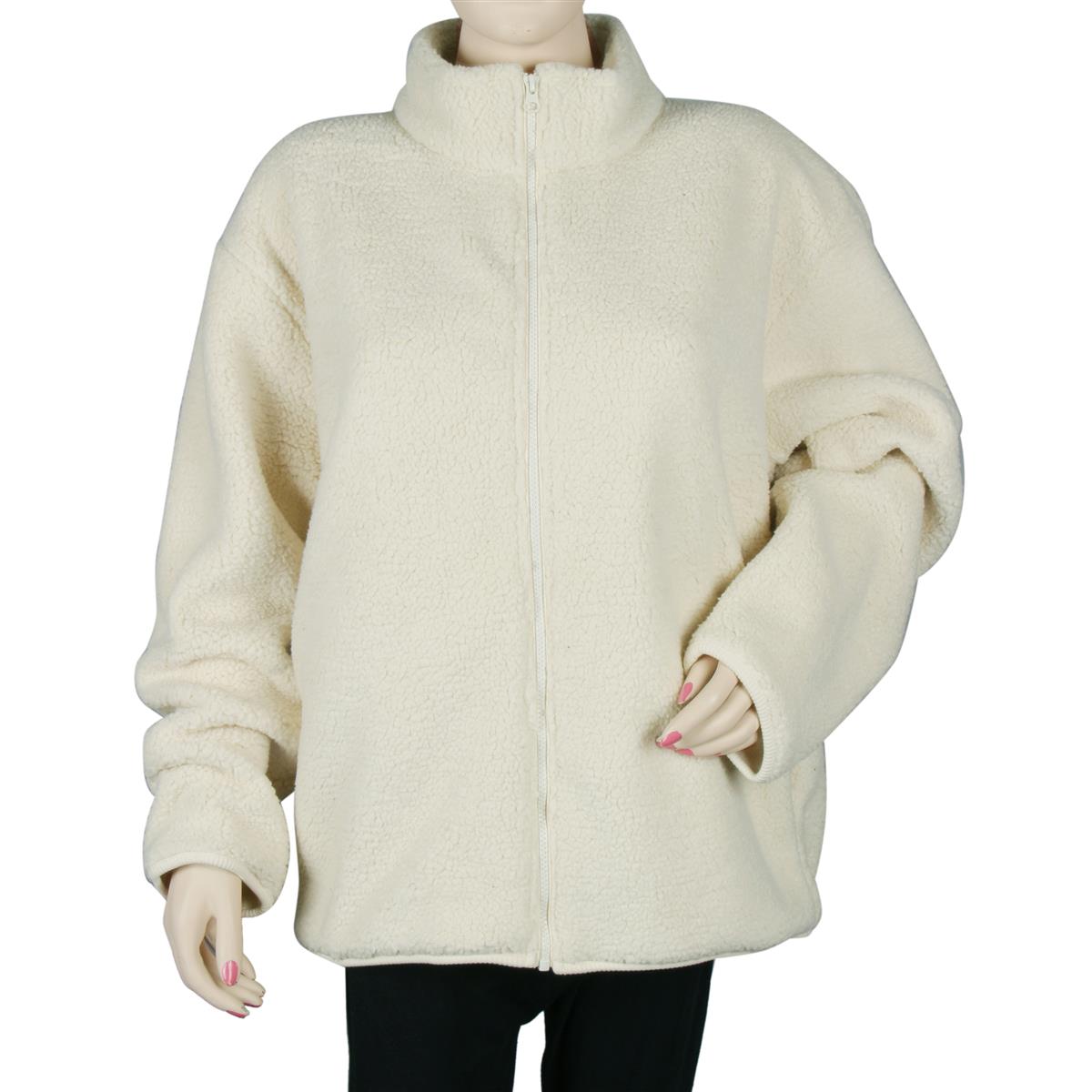 Destello Samantha Fleece Jacket (Off White) (Choice of 4 Sizes) | Gemporia