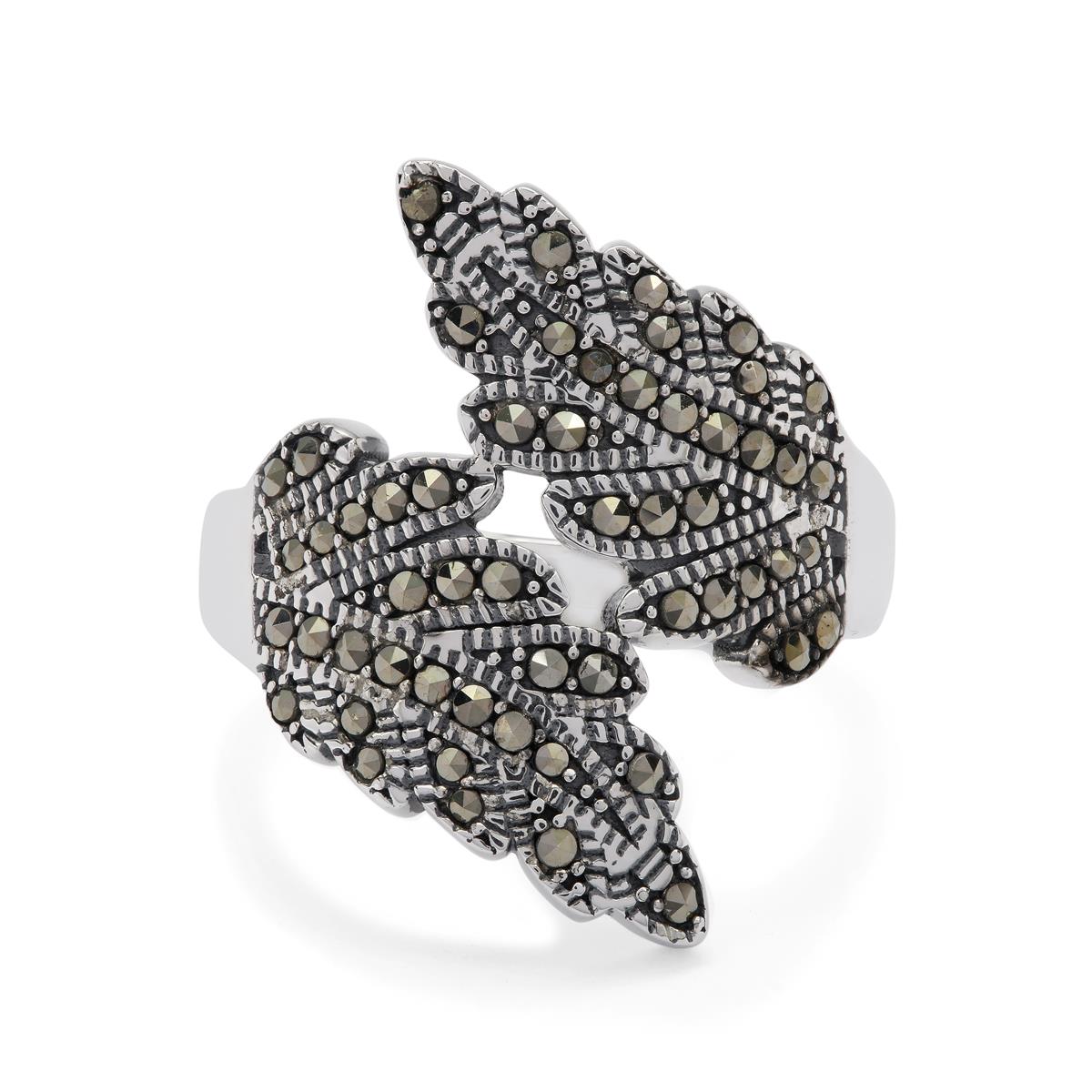 Marcasite Angel Wings Ring in Sterling Silver 0.60cts | Gemporia