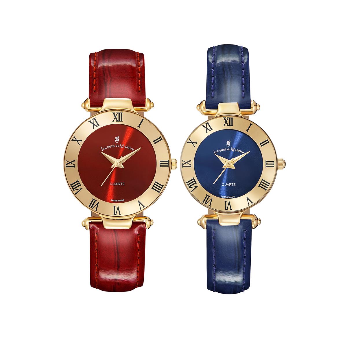 Jacque Du Manoir Coupole Classic Watch with Leather Strap | Gemporia