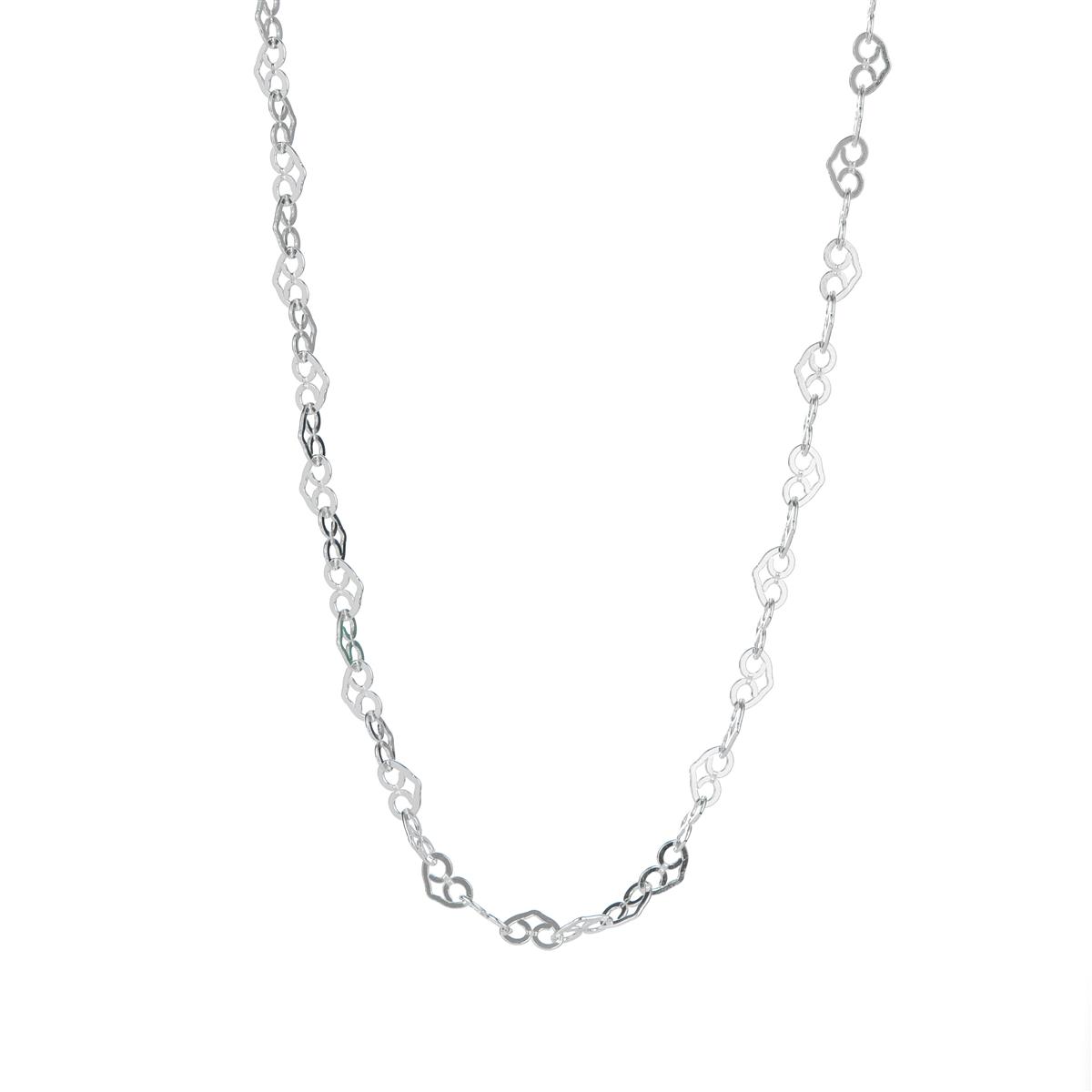 30 Sterling Silver Altro Heart Link Necklace 6.20g | Gemporia