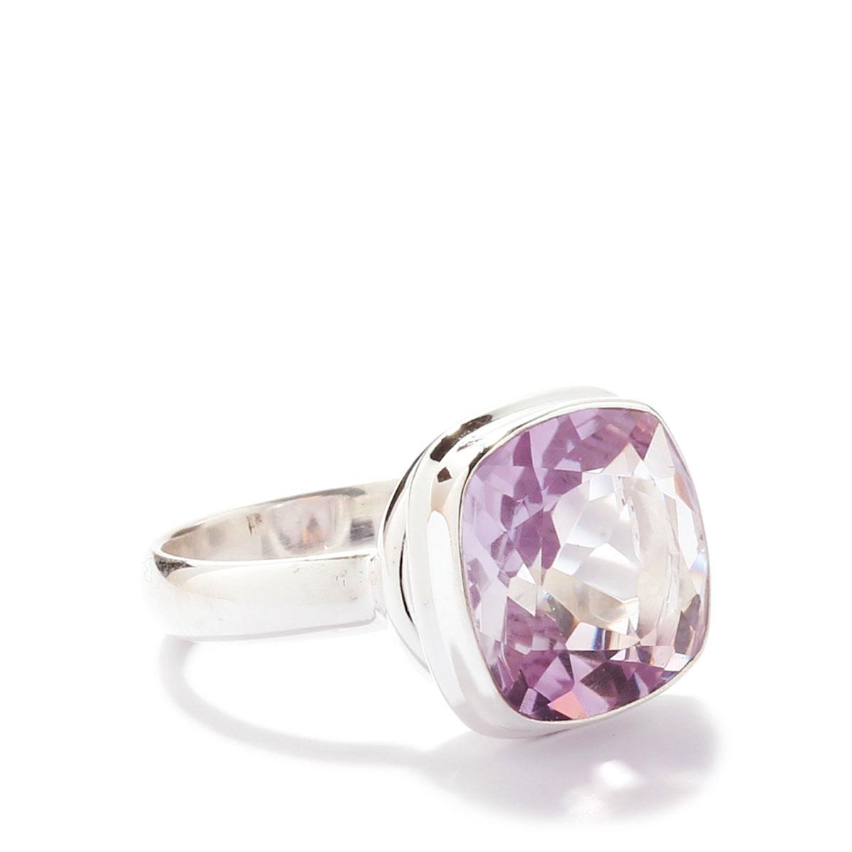 Pink Amethyst Sterling Silver Ring ATGW 8.79cts | Gemporia