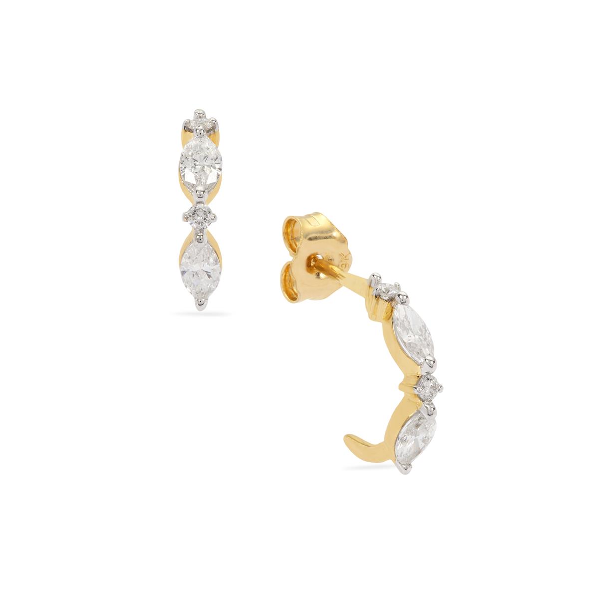 SI Diamond 9K Gold Tomas Rae Earrings 1/3ct | Gemporia