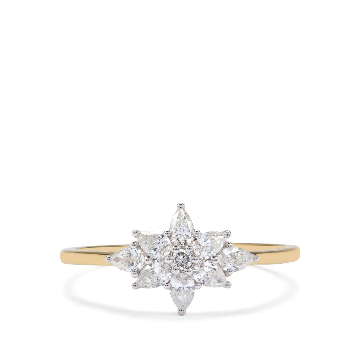 Type Ila Angolan White Diamond Ring in 9K Gold 0.51ct | Gemporia