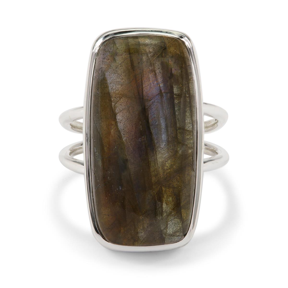 Spectrolite Ring in Sterling Silver 19.50cts | Gemporia