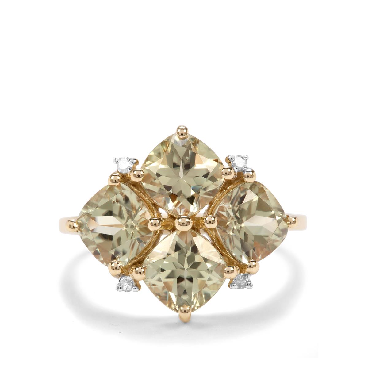 Csarite® Ring with Diamond in 9K Gold 4.43cts | Gemporia
