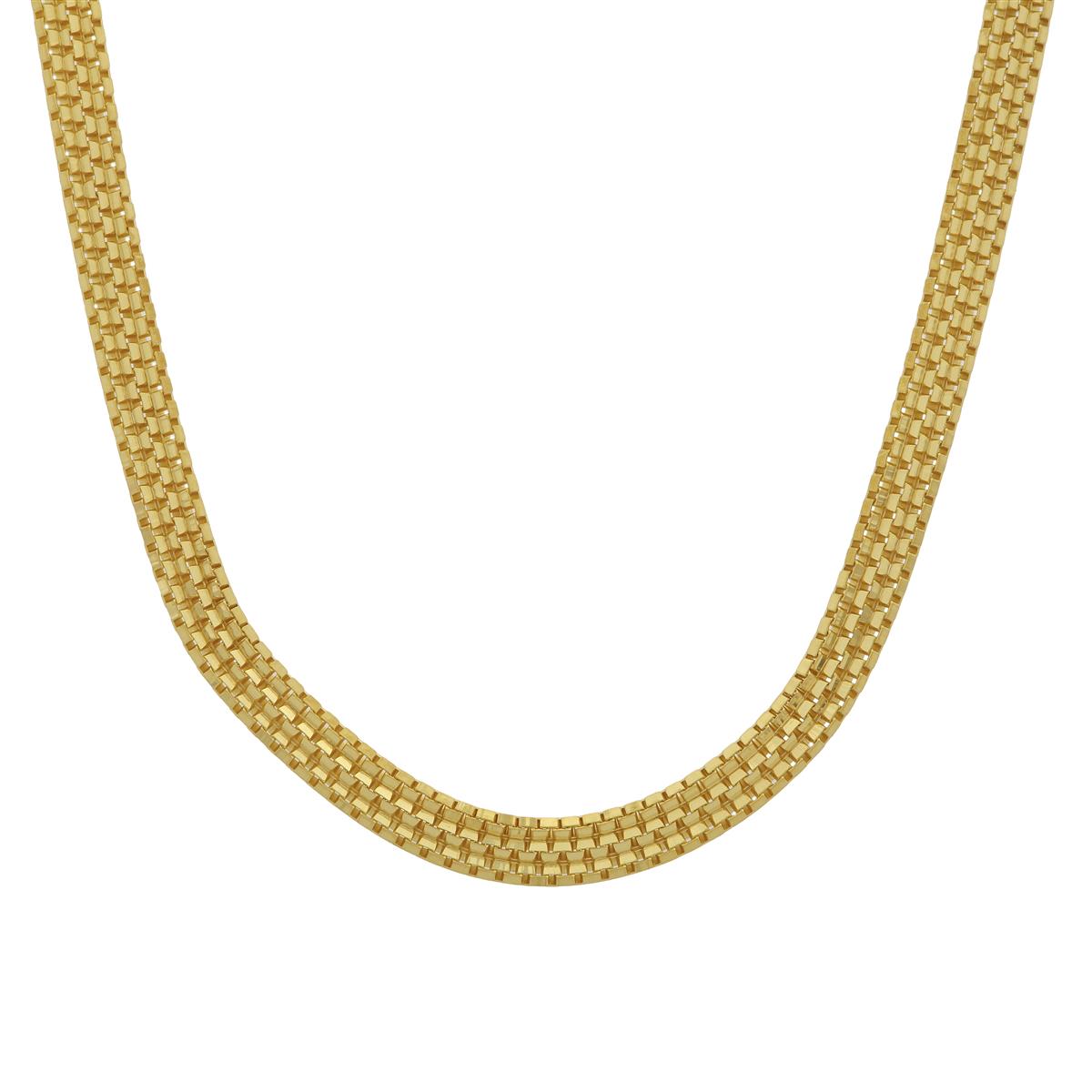 18 9K Gold Tempo Highway Box Chain 3.82g | Gemporia