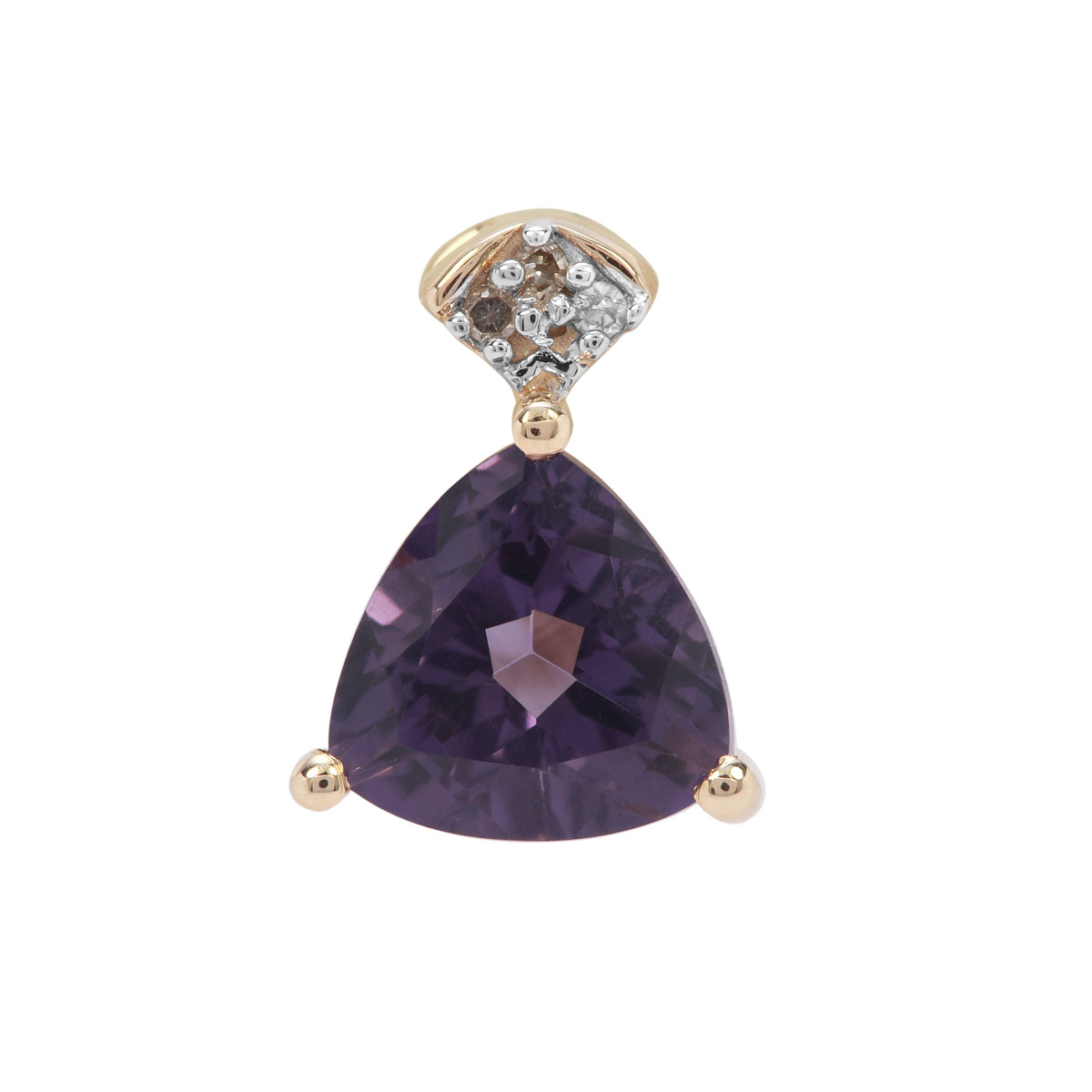 Montezuma Blue Quartz Pendant with Diamond in 9K Gold 1.09cts | Gemporia