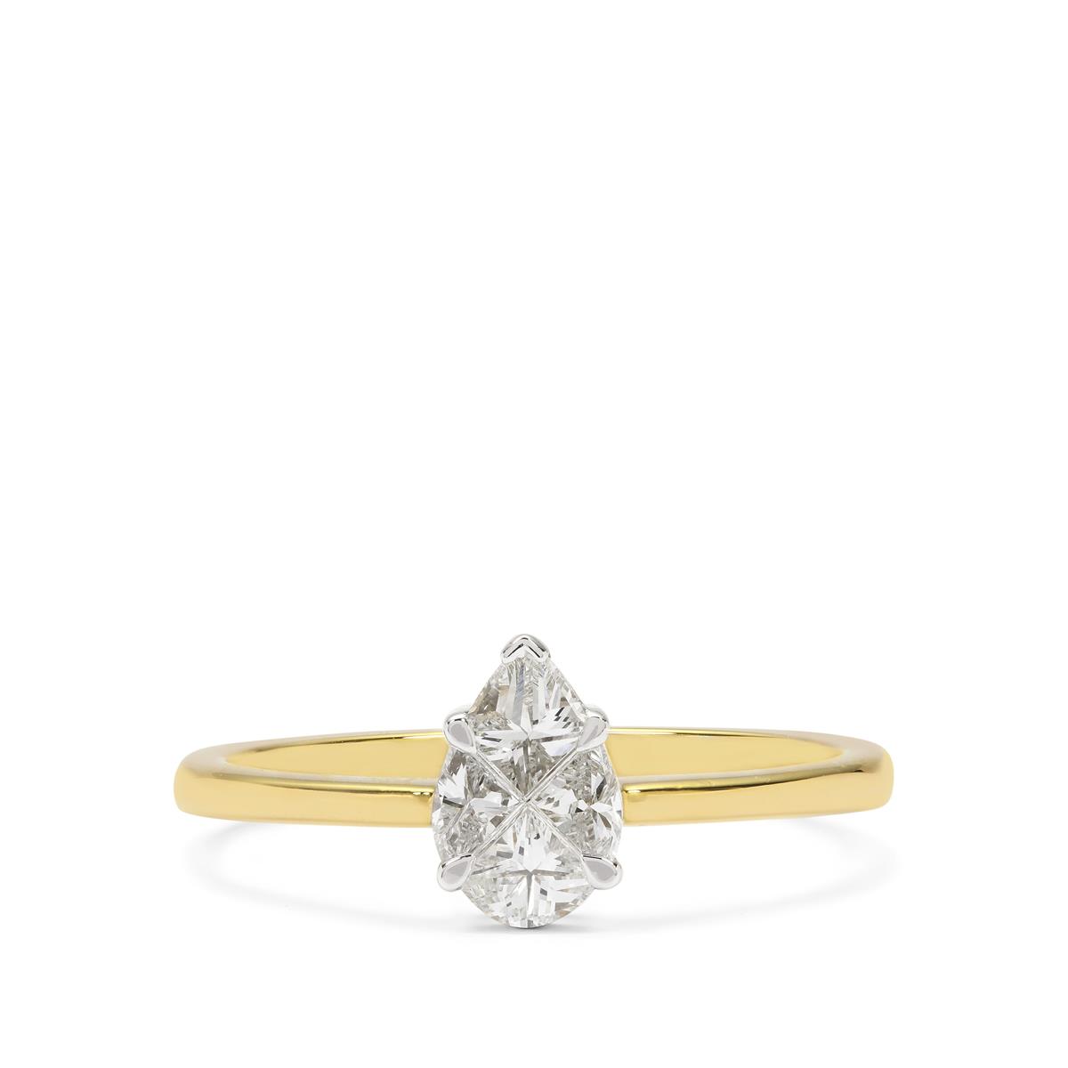 1/2ct Pie Cut SI Diamond 18K Gold Tomas Rae Ring | Gemporia