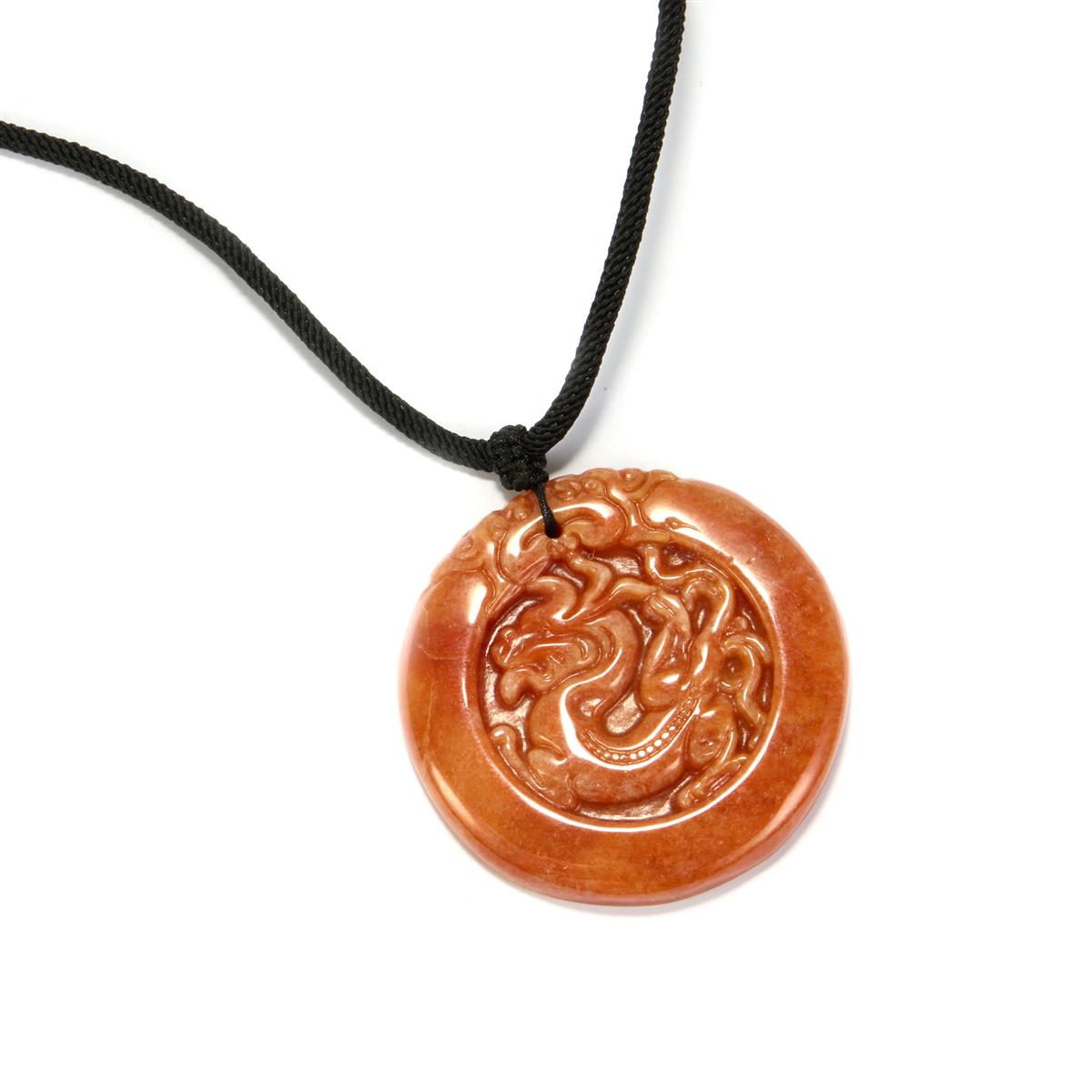 Fei Cui Red Jadeite Dragon Carving | Gemporia