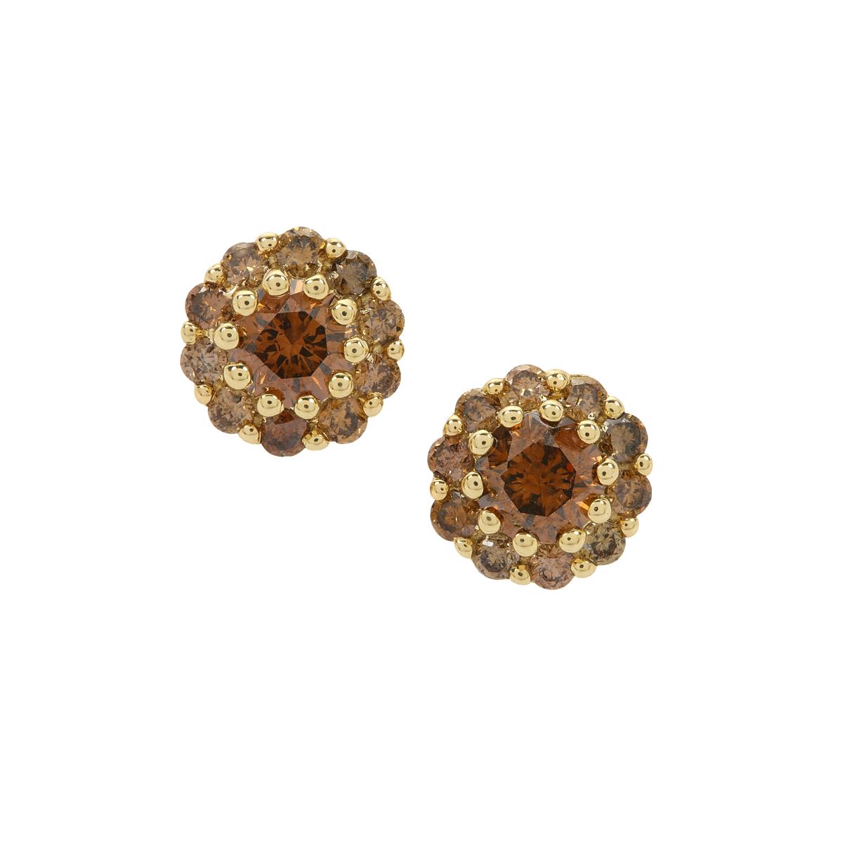 C8 Cocoa Diamond Earrings in 9K Gold 0.57ct | Gemporia