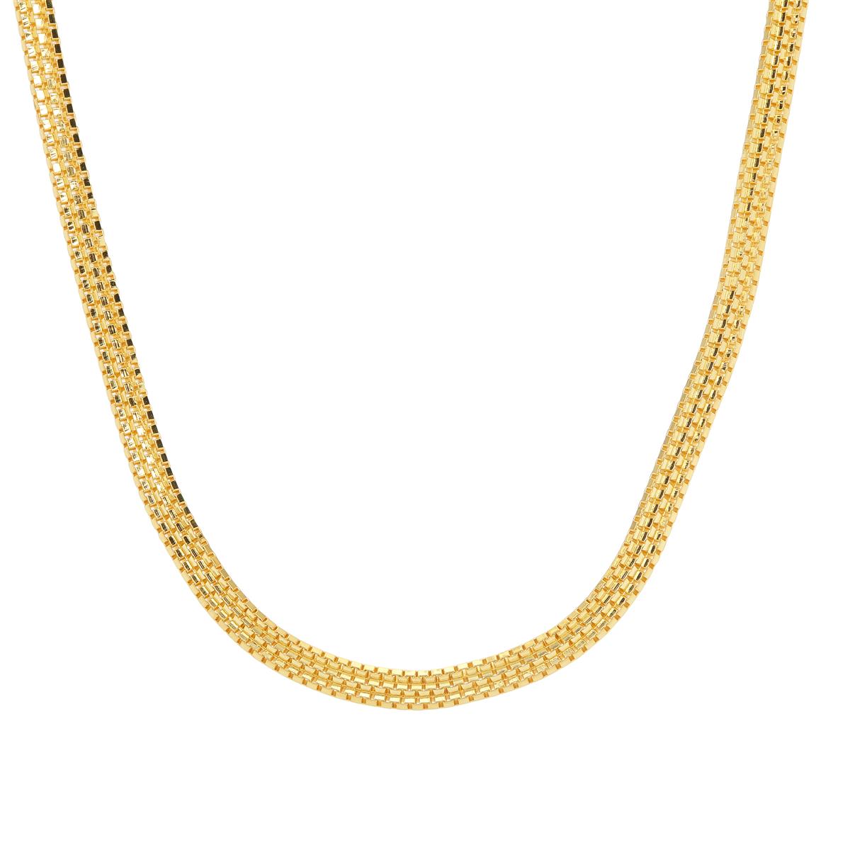 18 9K Gold Tempo Highway Box Chain 3.88g | Gemporia