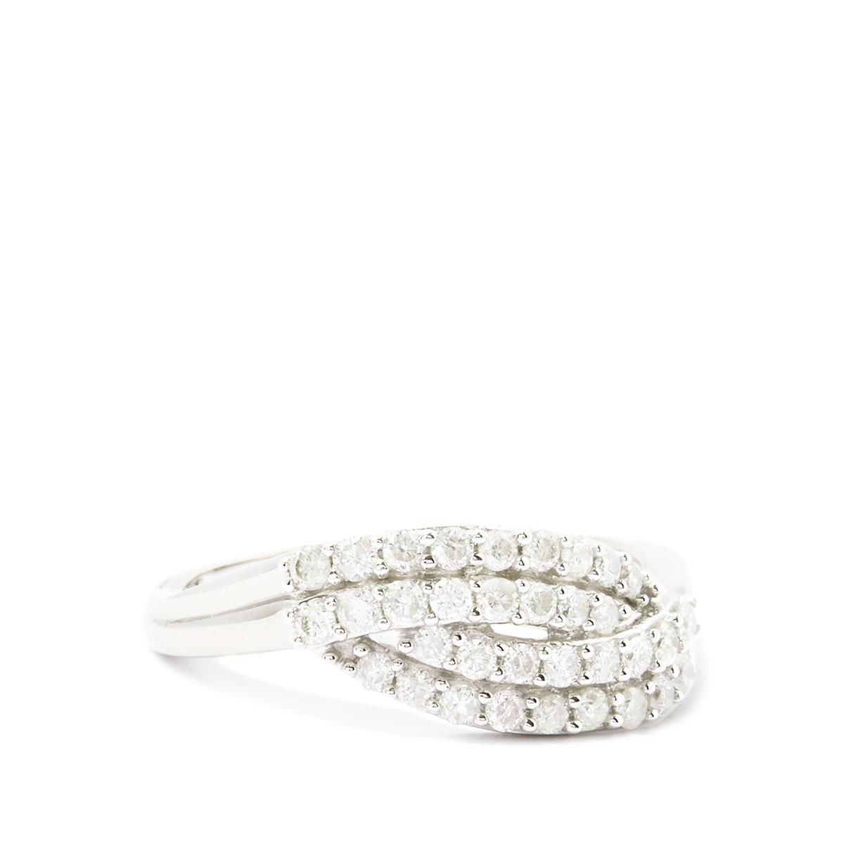 White Diamond Ring in 9K White Gold 0.50ct | Gemporia