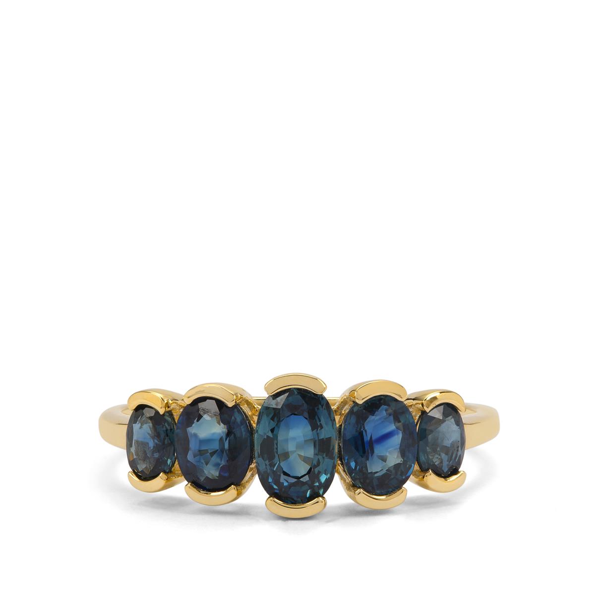 Diego Suarez Blue Sapphire Ring in 9K Gold 2cts | Gemporia