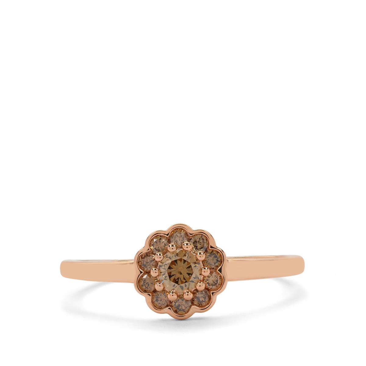 C8 Cocoa Diamonds Ring in 9K Rose Gold 0.40ct | Gemporia