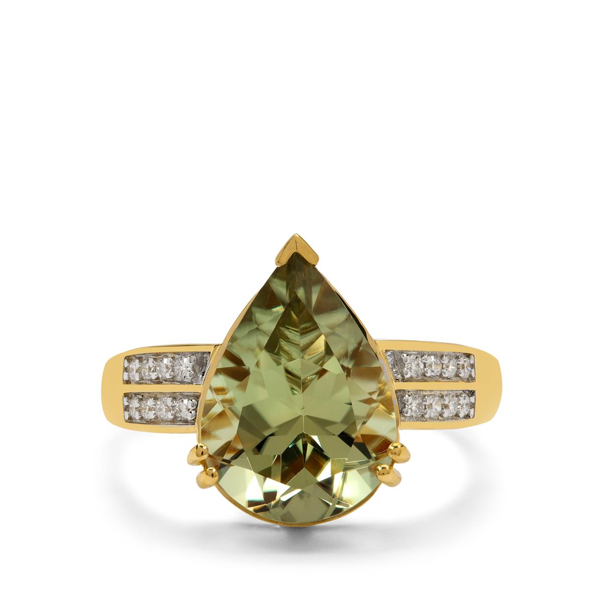 Csarite® Ring with Diamond in 18K Gold 4.97cts | Gemporia