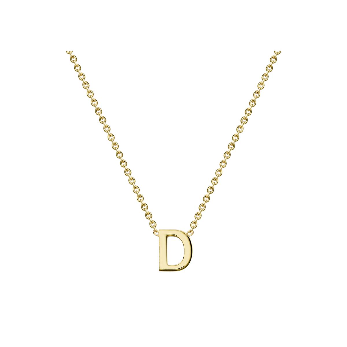 Letter 'D' Necklace in 9K Gold 43cm/17' | Gemporia
