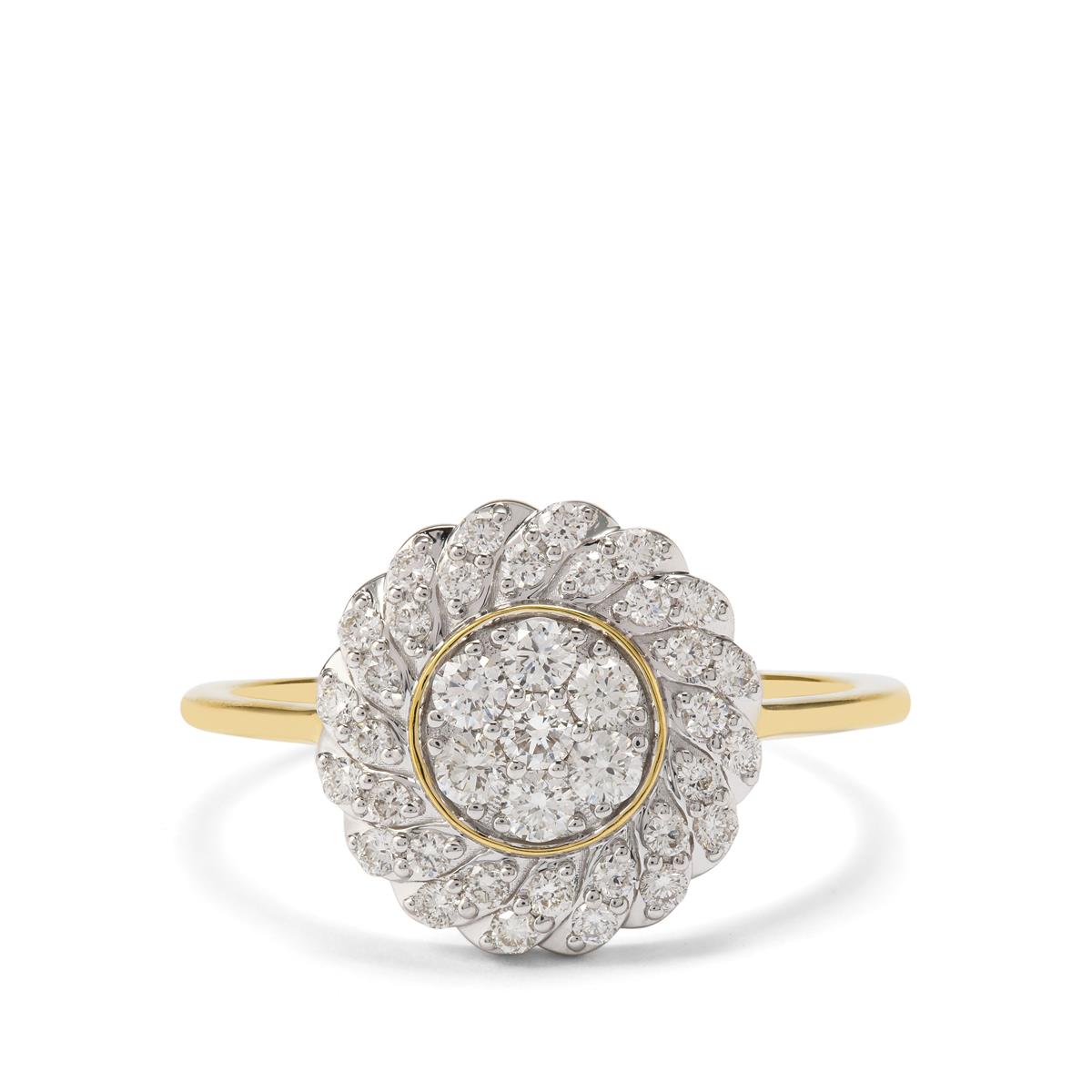 VVSI Namibian Diamond Ring in 9K Gold 0.51ct | Gemporia