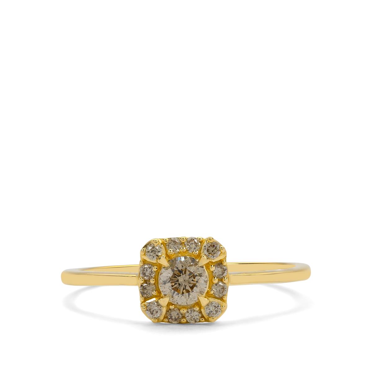 Golden Ivory Diamonds Ring in 9K Gold 0.38ct | Gemporia