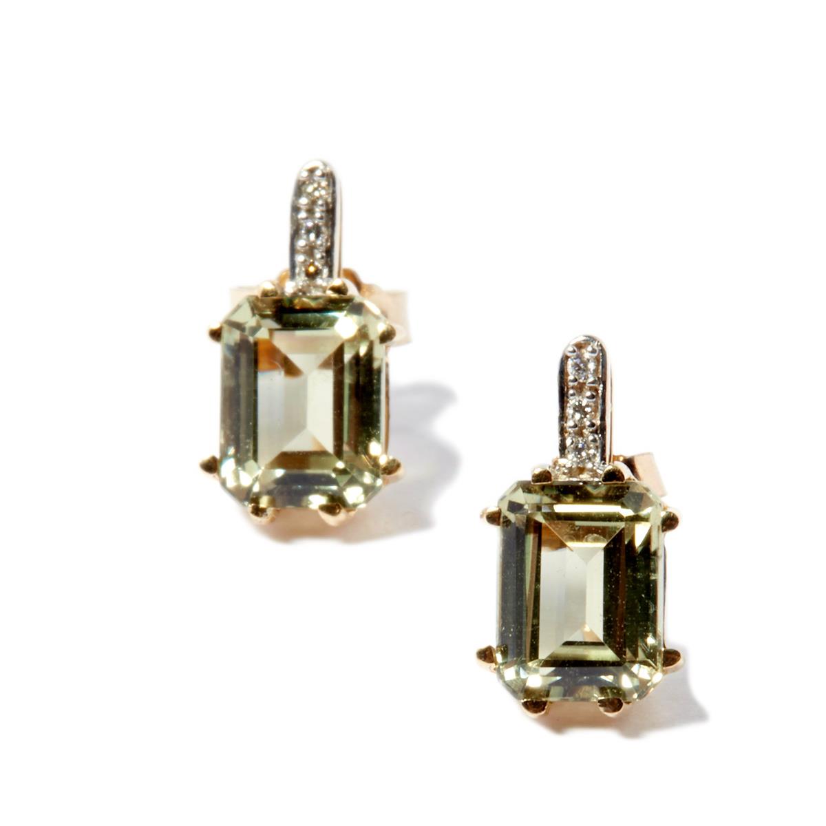 Csarite® Earrings with Diamond in 18k Gold 4.02cts | Gemporia