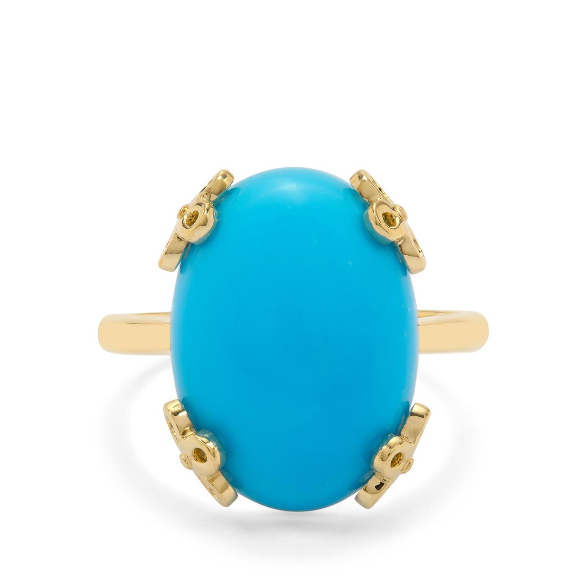 Sleeping Beauty Turquoise Ring in 9K Gold 10.55cts | Gemporia