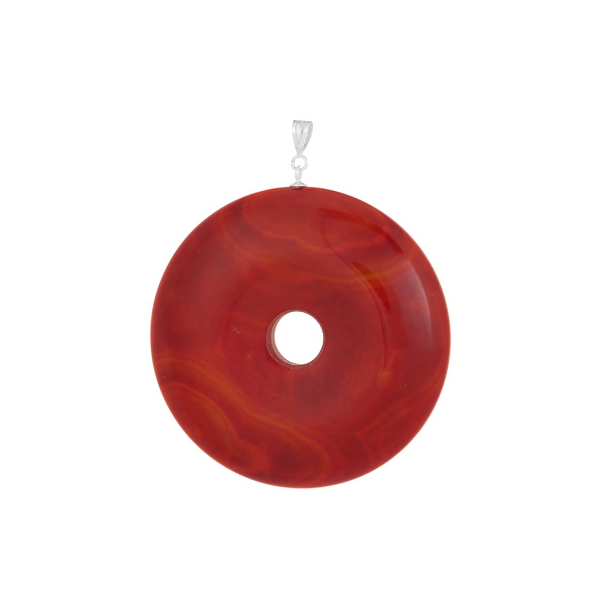 Red Agate Pendant in Sterling Silver 200cts | Gemporia