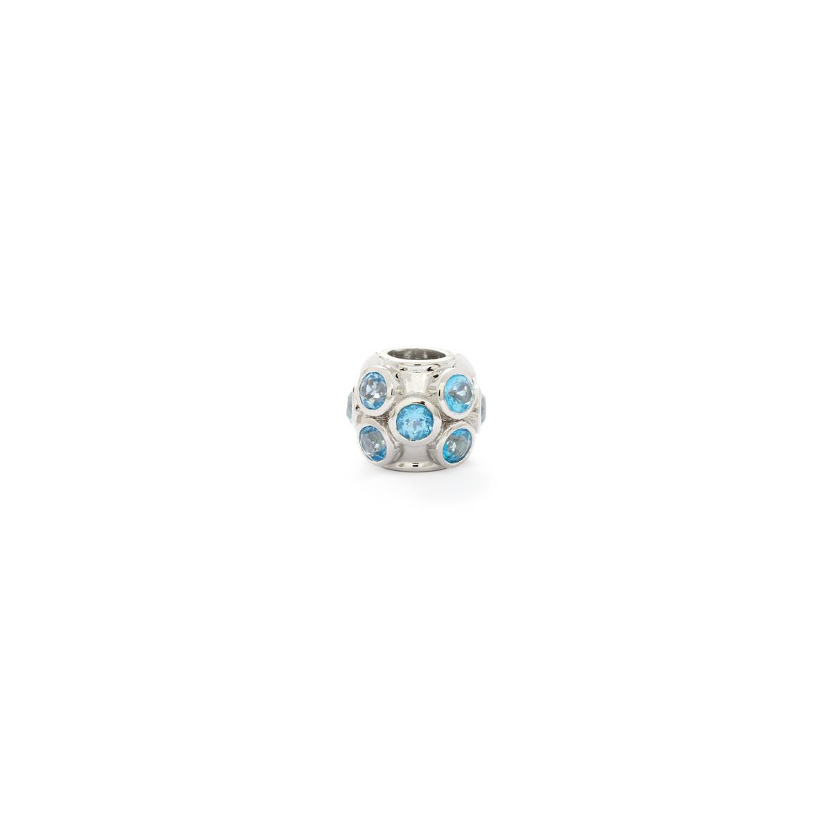 3.68ct Liberty Blue Topaz Sterling Silver Kama Charm | Gemporia