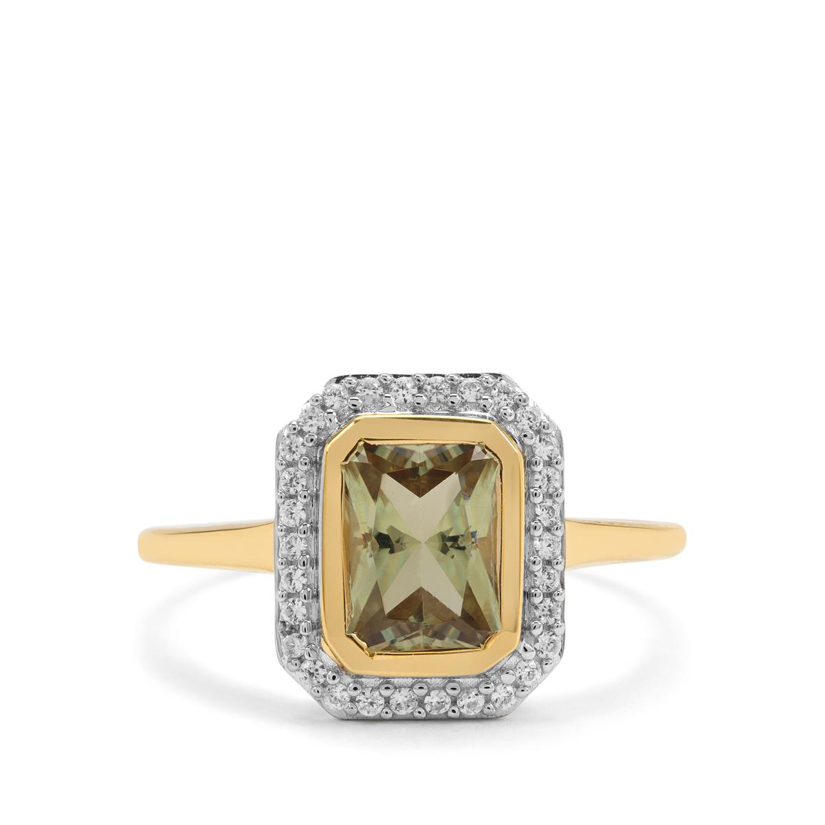 Csarite® Ring with White Zircon in 9K Gold 1.95cts | Gemporia