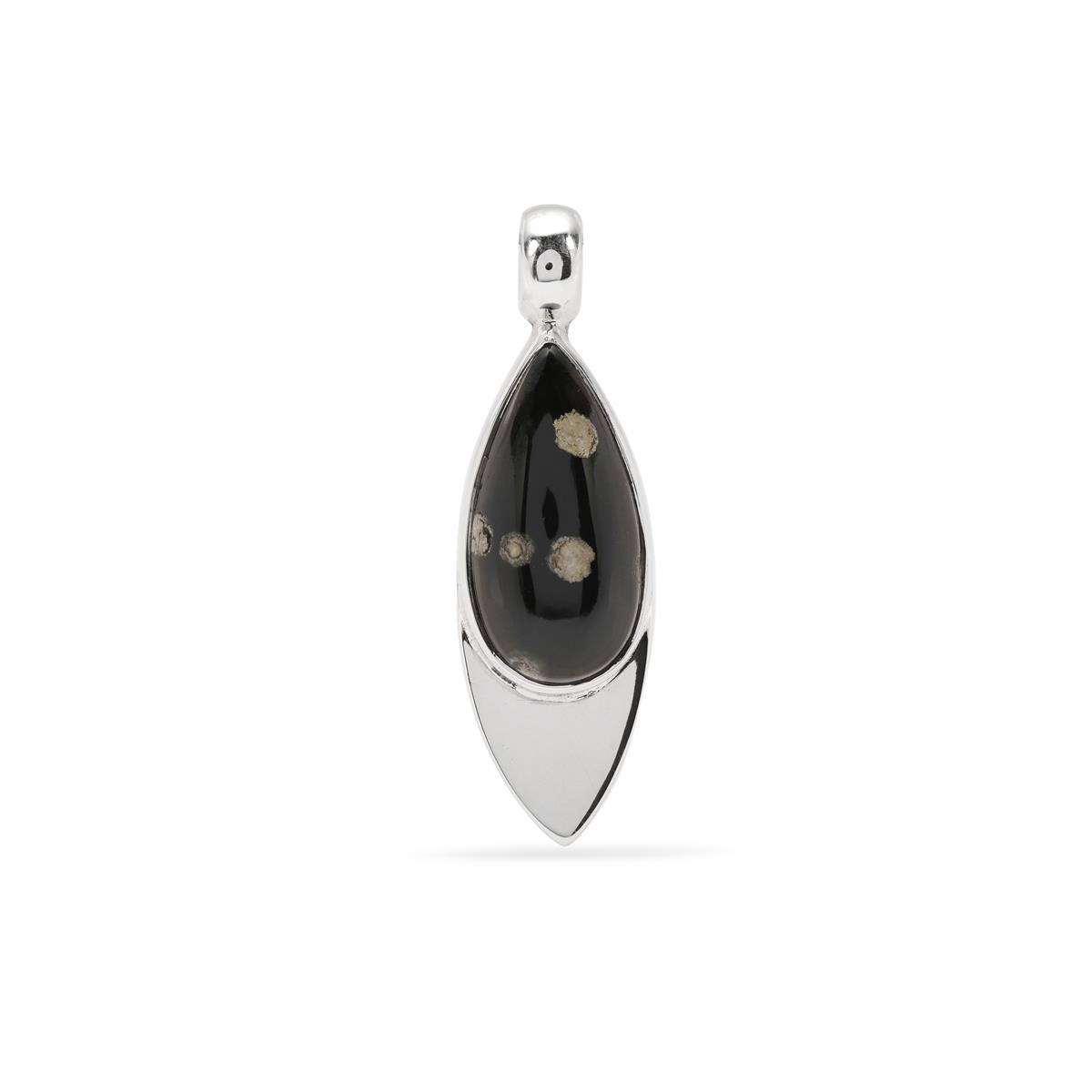 Galaxy Obsidian Pendant in Sterling Silver 7cts | Gemporia