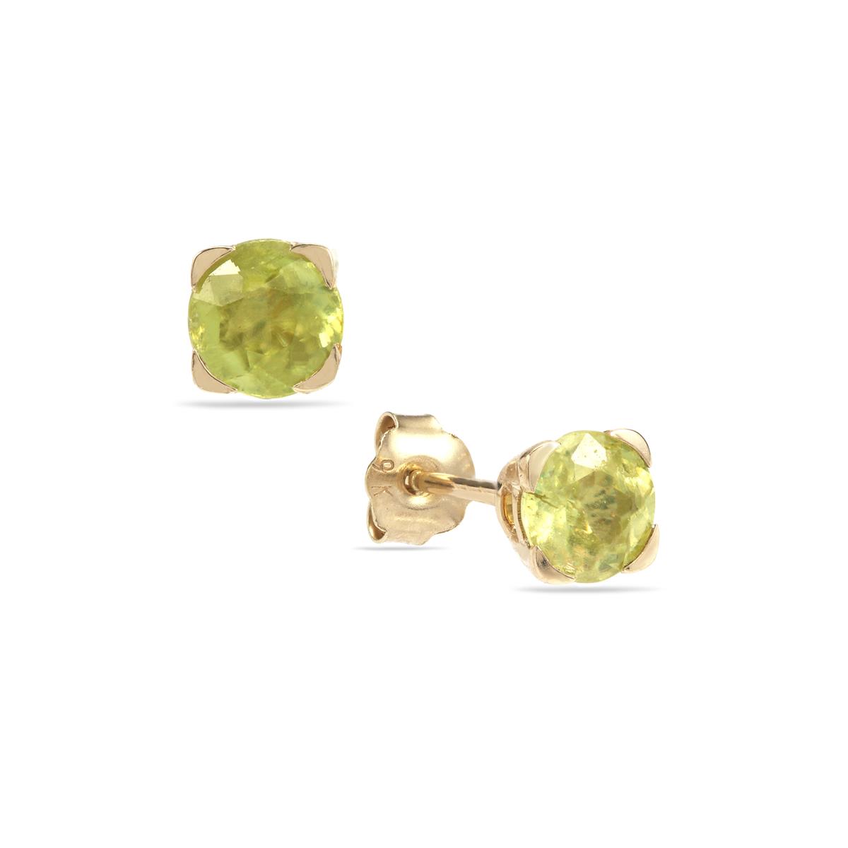 Ambilobe Sphene Earrings in 9K Gold 1.14cts | Gemporia