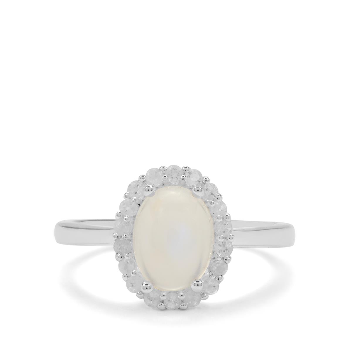 South Indian Moonstone Ring in Sterling Silver 2.55cts | Gemporia