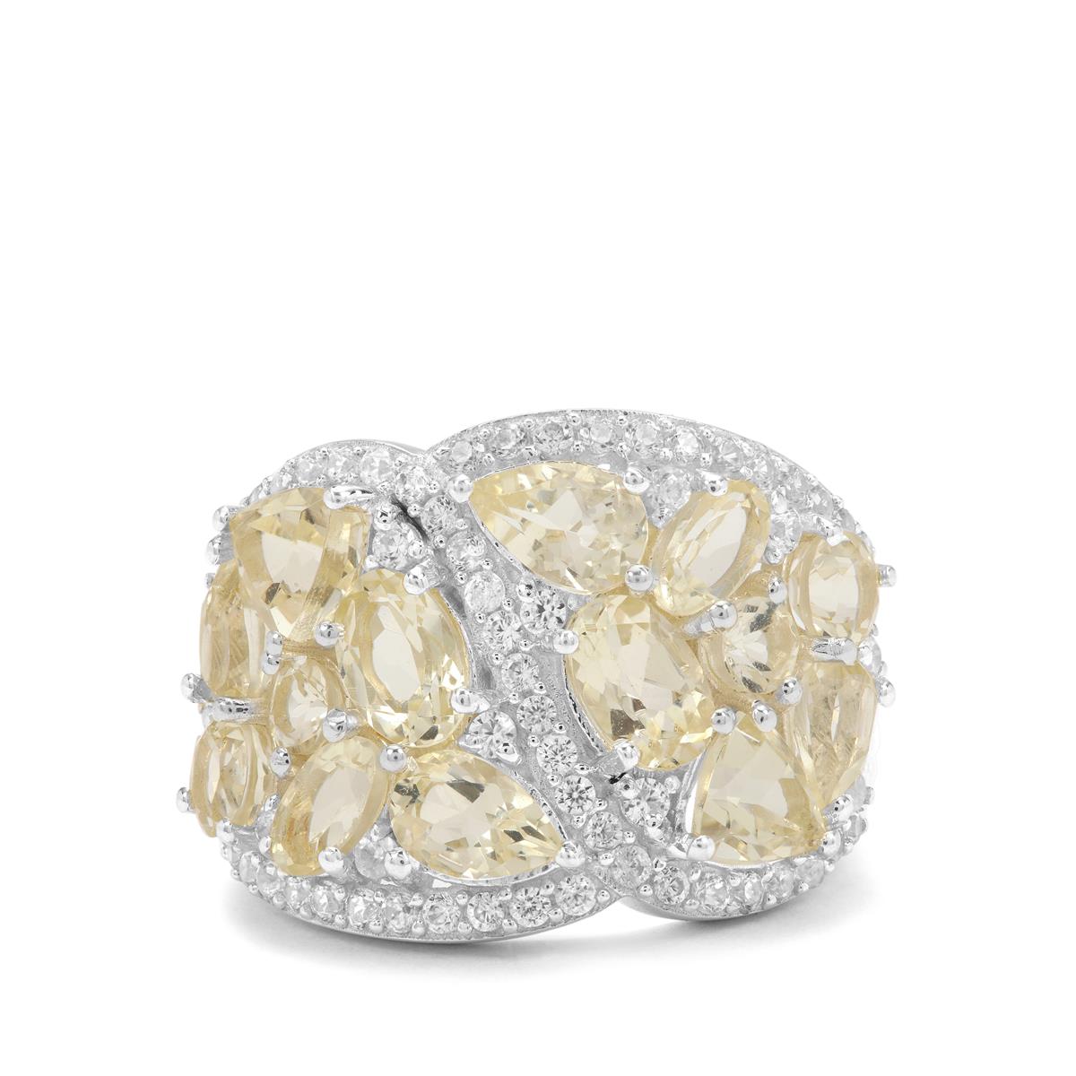 Serenite Ring with White Zircon in Sterling Silver 5.15cts | Gemporia