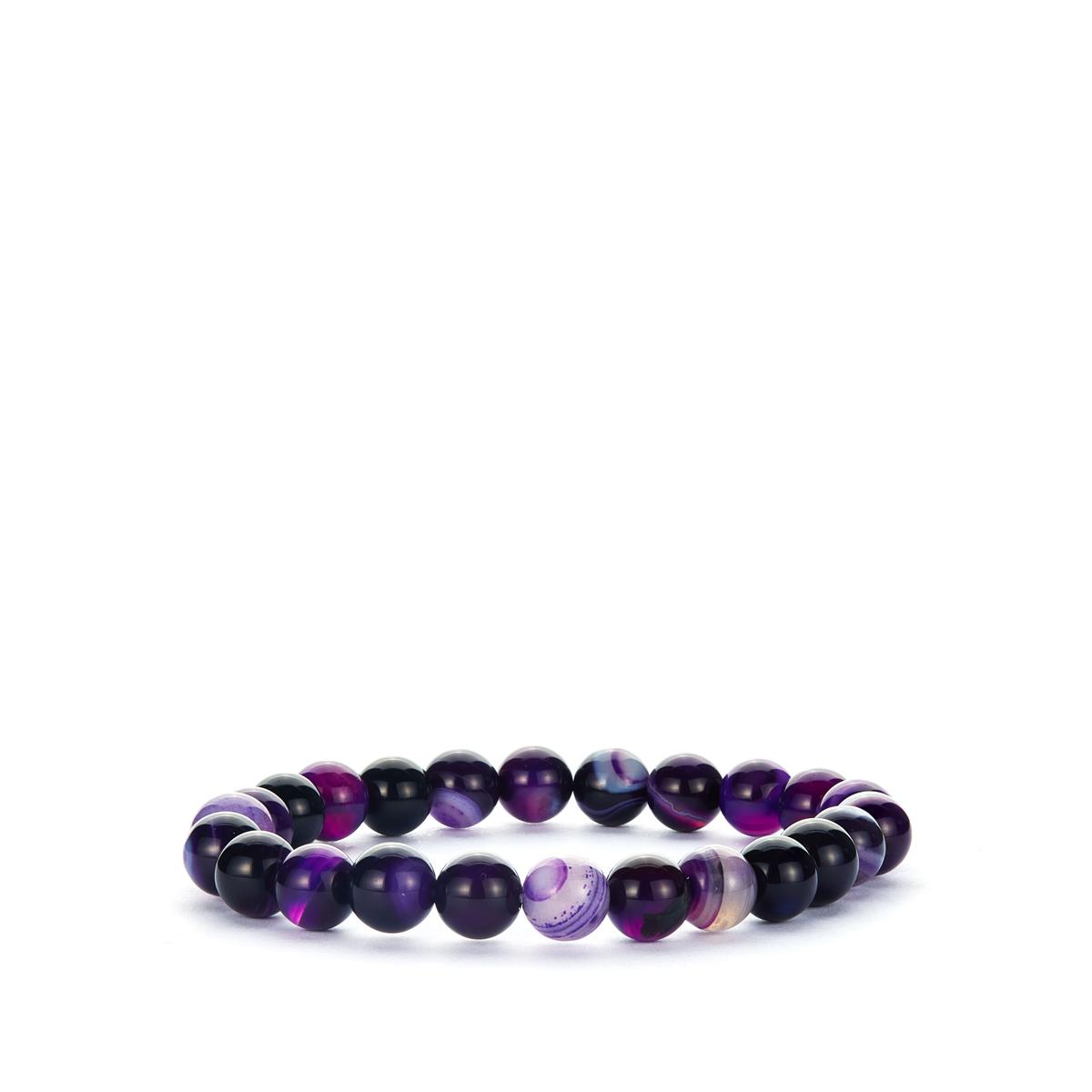 Banded Agate Stretchable Bracelet 80cts | Gemporia