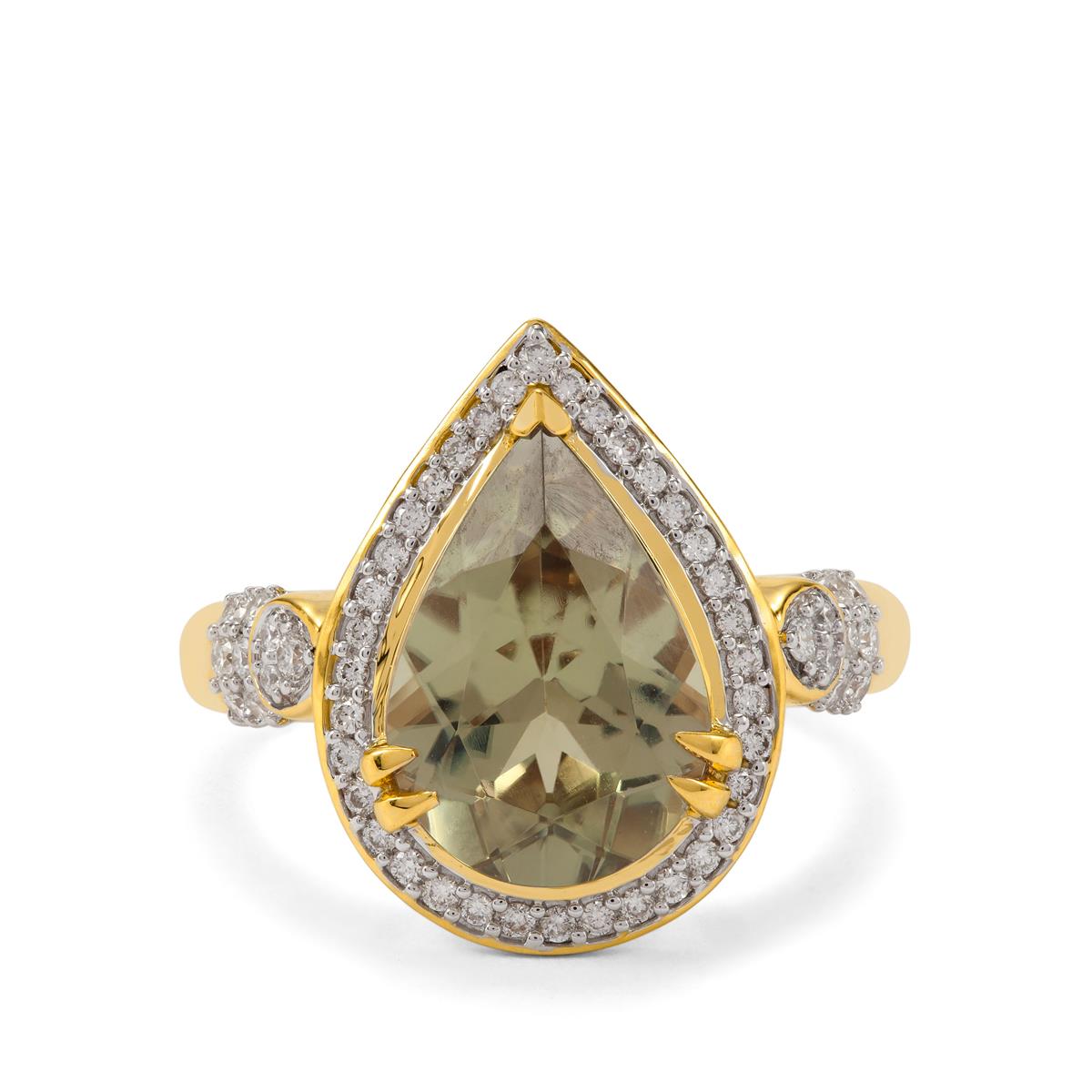 Csarite® Ring with Diamond in 18K Gold 4.42cts | Gemporia
