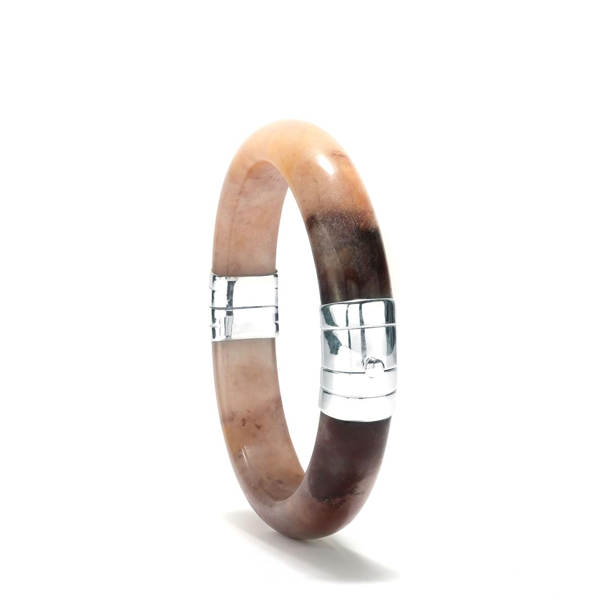 Purple Golden Silk Quartzite Jade Bangle in Sterling Silver 230cts ...