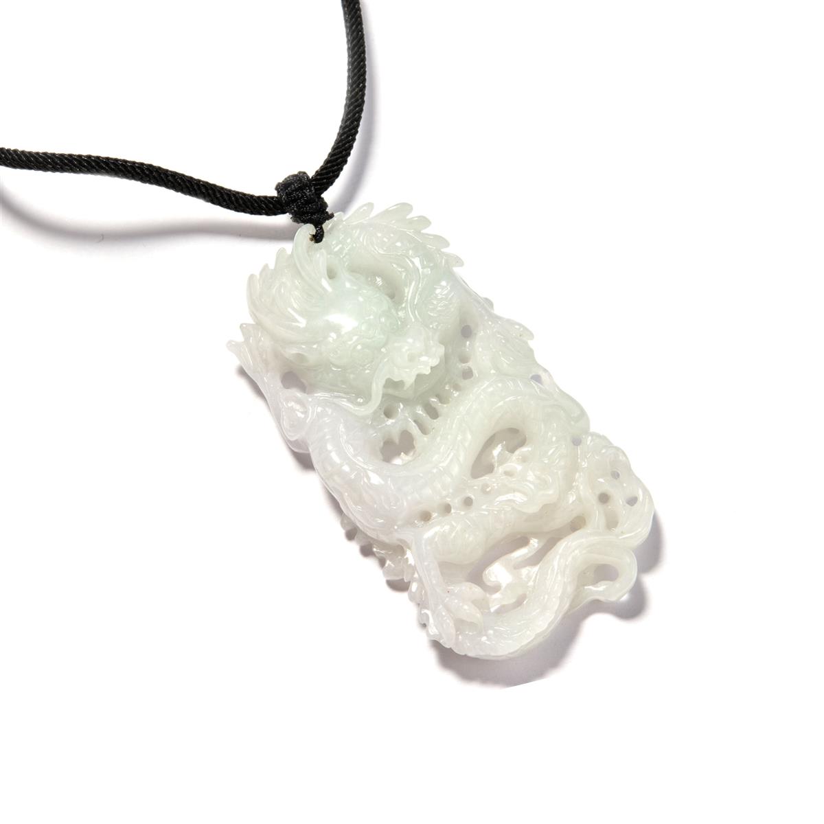 Type A Burmese Jadeite Carved Dragon Rope Necklace 160.70cts | Gemporia