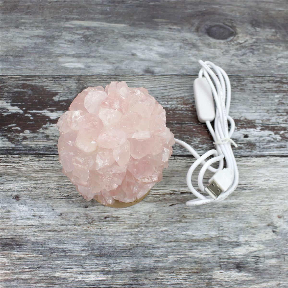 Rose Quartz USB light | GemCollector