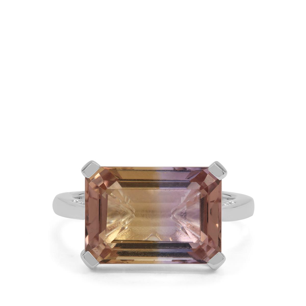 7.55ct Anahi Ametrine Argentium 960 Silver Ring | Gemporia