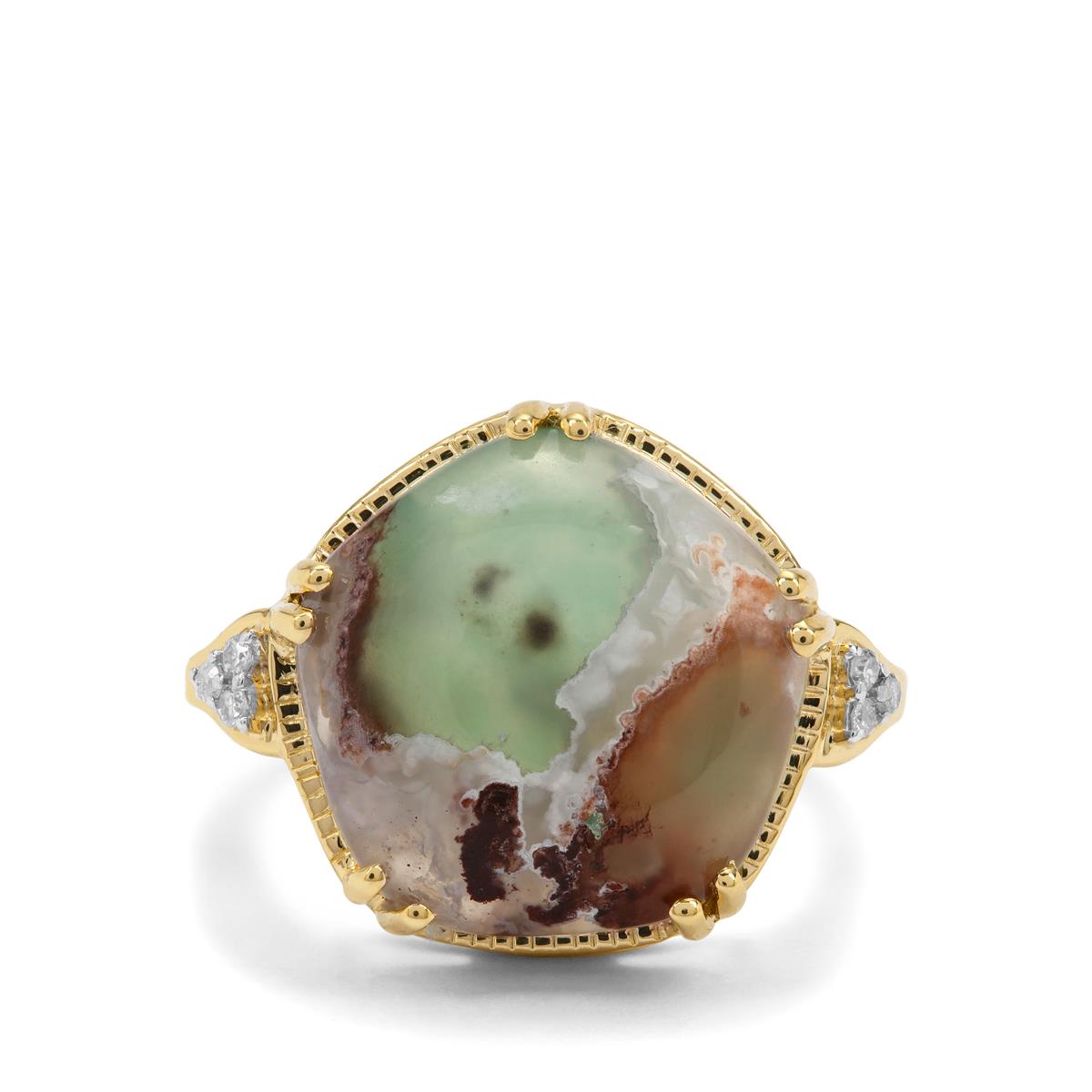 Aquaprase™ Ring with Diamonds in 9K Gold 8.85cts | Gemporia