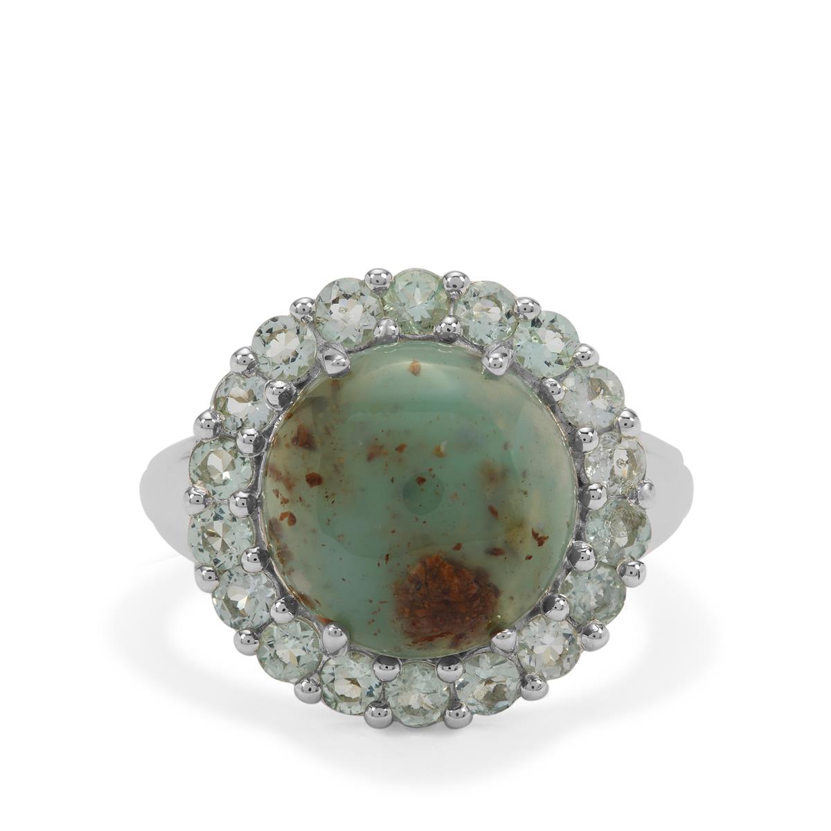 Aquaprase™ Ring with Aquaiba™ Beryl in Sterling Silver 6.30cts | Gemporia
