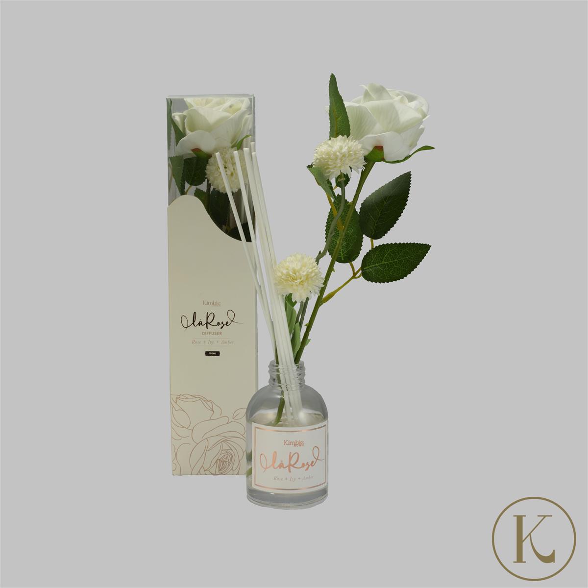 Kimbie Home La Rose 100ml Diffuser with Clear Quartz | Gemporia