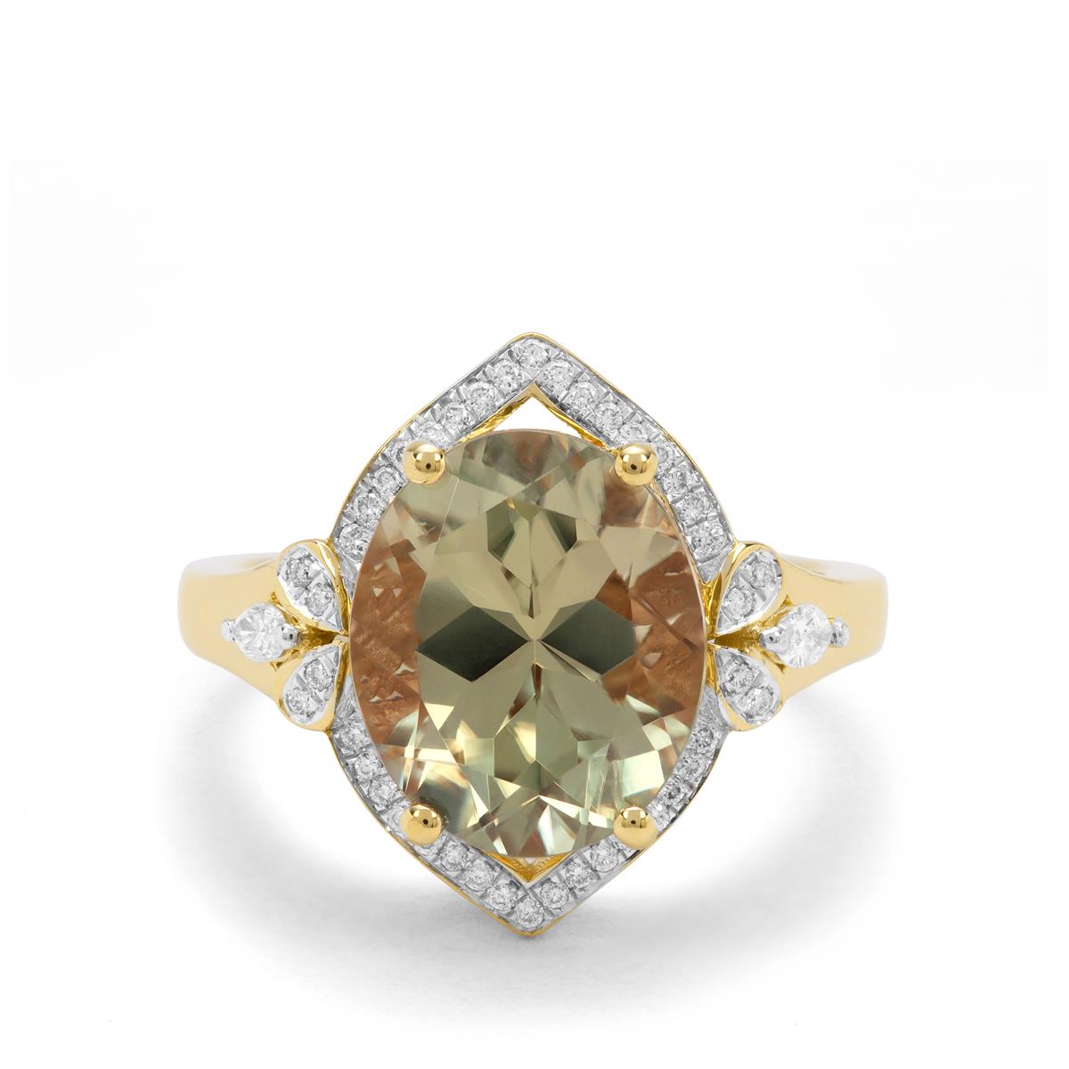 Csarite® Ring with Diamond in 18K Gold 5.46cts | Gemporia