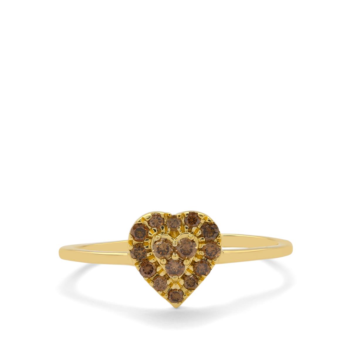 C8 Cocoa Diamond Ring in 9K Gold 0.26ct | Gemporia