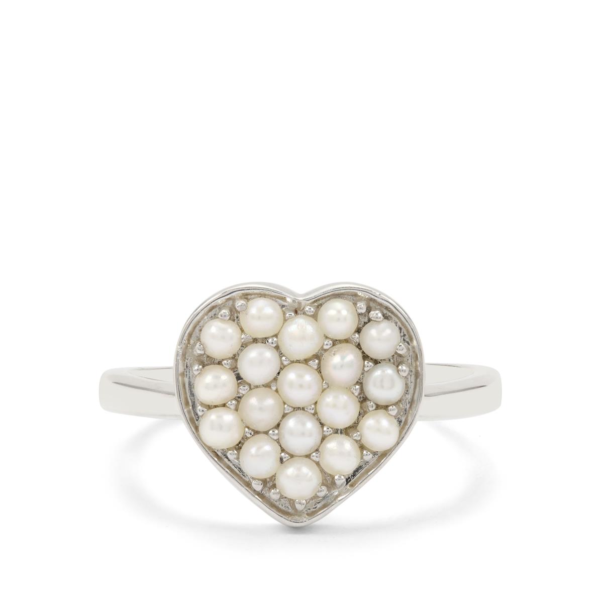 Indonesian Seed Pearl Ring in Sterling Silver (2 MM) | Gemporia