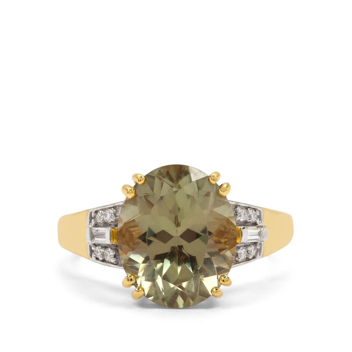 Csarite® Ring with Diamonds in 18K Gold 5.31cts | Gemporia