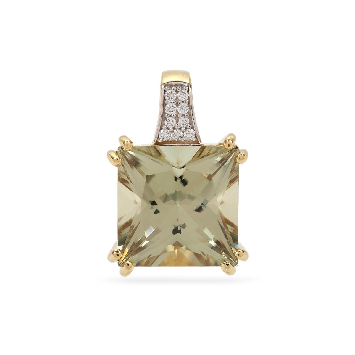 Csarite® Pendant with Diamonds in 18K Gold 6.81cts | Gemporia